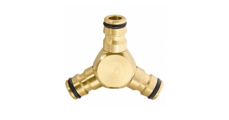 Triple connector for connectors and quick connections for hose, brass ⋆ ...