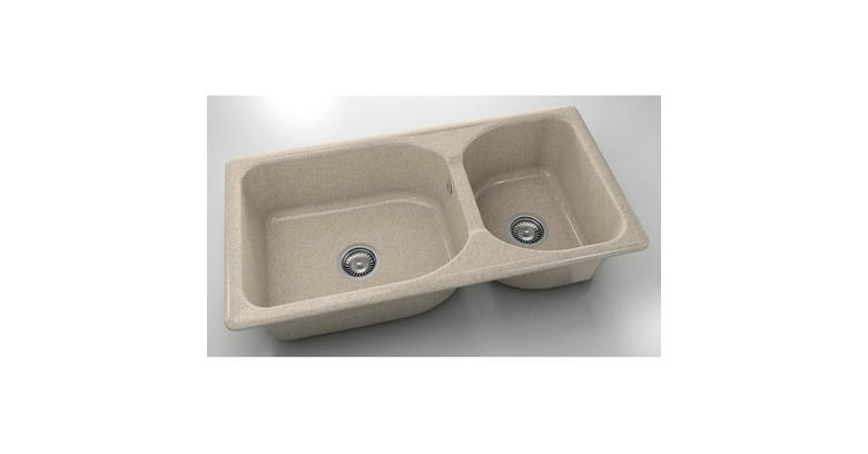 Kitchen sink with two sinks 95 x 49 cm, granite, Plovdiv ⋆ MASTERHAUS