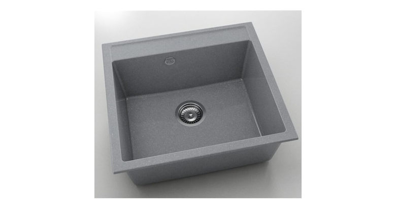 Kitchen sink 51 x 56 cm, granite, City Gray ⋆ MASTERHAUS