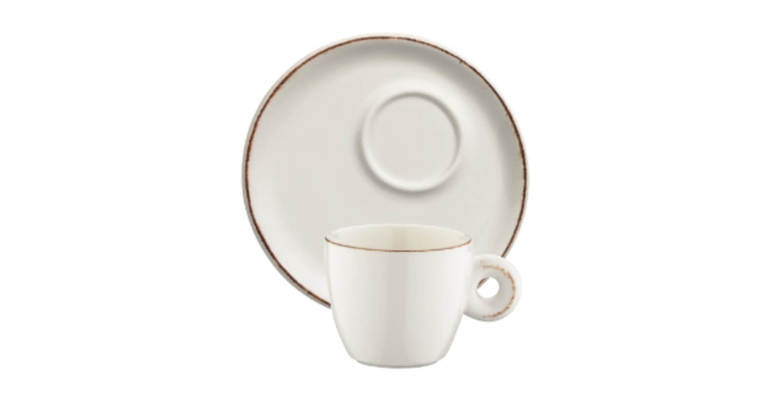 Чаша с чинийка за кафе 70мл порцеланова Retro BONNA ⋆ MASTERHAUS