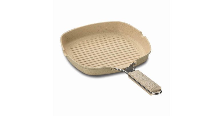 Teflon grill pan 28 x 28 cm beige Fine cast ⋆ MASTERHAUS