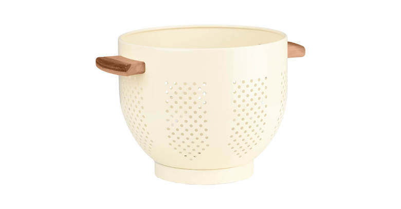 Metal colander Ø22cm Allure with wooden handles/ivory ESTIA ⋆ MASTERHAUS