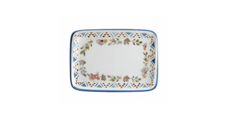 Porcelain rectangular plate 23x16cm Bonna Spring ⋆ MASTERHAUS