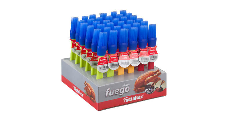 Silicone smear brush 19 x 2.5 cm, with Fuego plastic handle ⋆ MASTERHAUS