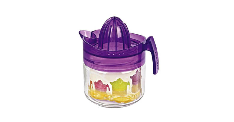 Plastic lemon squeezer with glass jar 300ml ⋆ MASTERHAUS