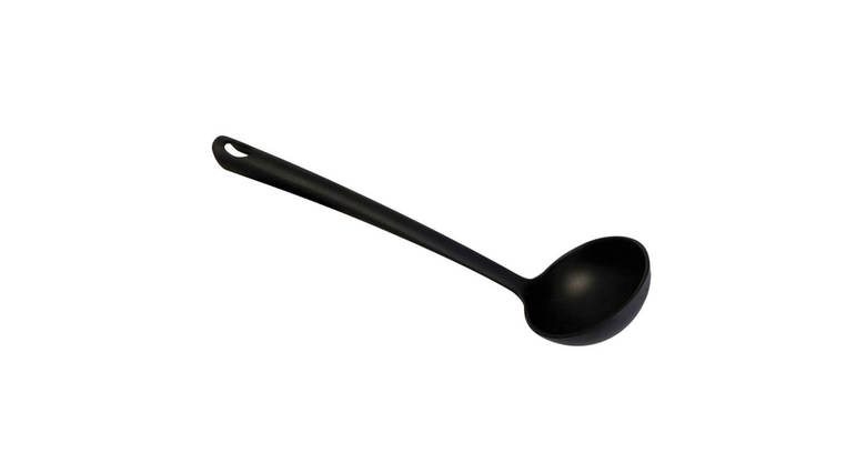 Soup ladle 34 cm, Teflon coating, black ⋆ MASTERHAUS