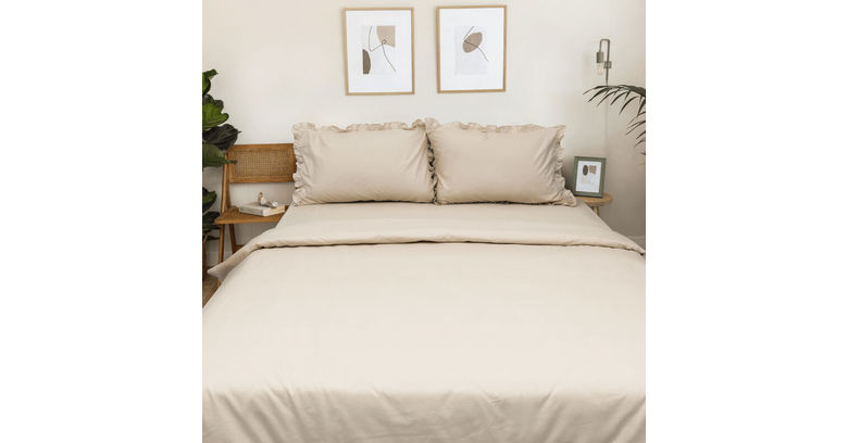 Спален комплект 5 части перкал 100% памук Леси крем ⋆ MASTERHAUS