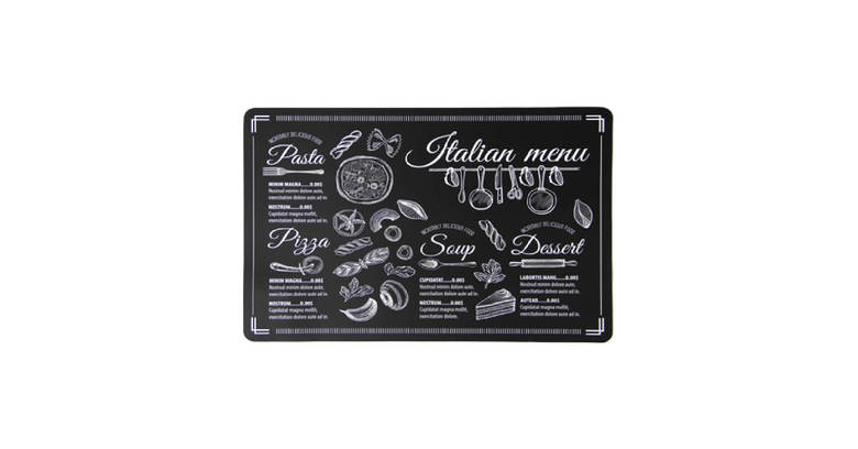 Подложка за хранене 43.5х28.5см Chalkboard italian menu ⋆ MASTERHAUS