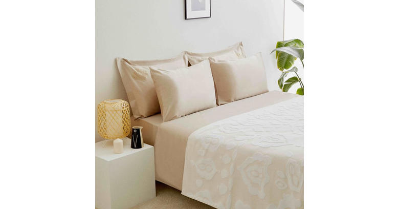 Хавлиено шалте за спалня 150 х 220см 100% памук, 420гр/кв.м. бежаво ...