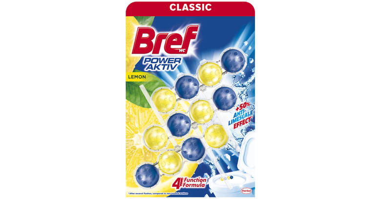 Balls for toilet Bref Power active lemon 3 x 50g ⋆ MASTERHAUS