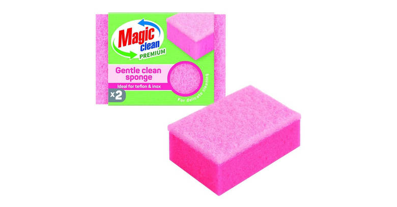 Premium Gentle Clean sponge 2pcs/10x7x3.5cm for delicate dishes ...