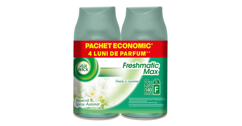 Пълнител за ароматизатор спрей 1+1 Фрезия и жасмин, Fresh Matic 250мл ⋆ ...