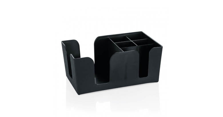 Bar-Organizer 24x15x10,5cm für Servietten und Strohhalme, schwarz ...