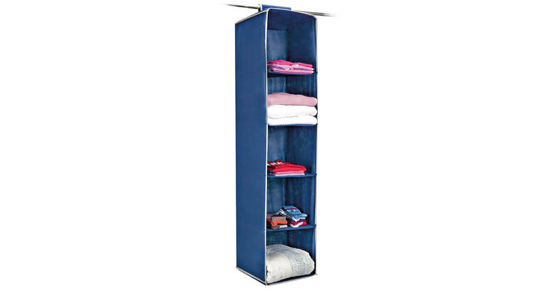 Textile shelf for wardrobe 5 floors 30 x 30 x 12 cm ⋆ MASTERHAUS