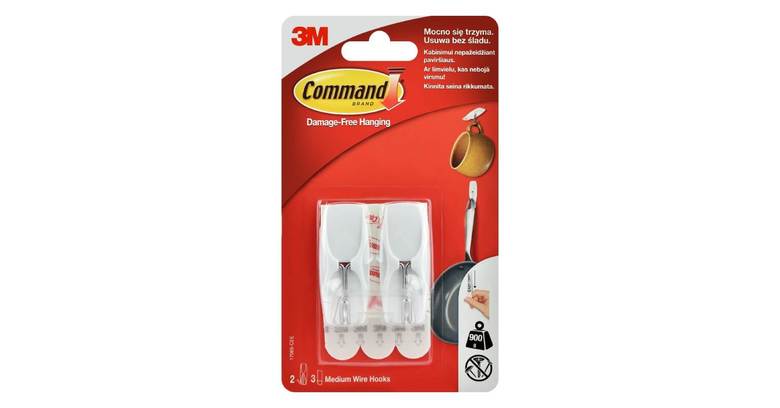 Universal self-adhesive hangers 2 removable, color white ⋆ MASTERHAUS