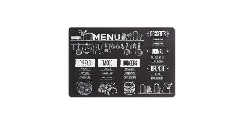 Подложка за хранене 43.5 x 28.5см PVC черна Menu ⋆ MASTERHAUS