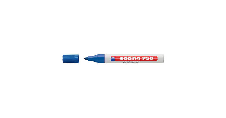 Permanent lacquer marker E-750/003, 2-4mm, blue ⋆ MASTERHAUS