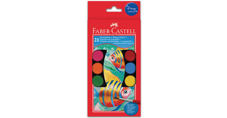 Watercolor paints 30 mm - 21 colors ⋆ MASTERHAUS