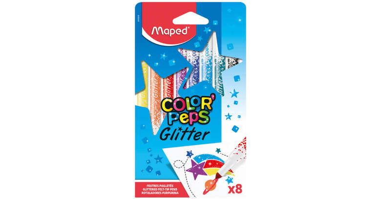 Glitter metal felt-tip pens - 8 colors ⋆ MASTERHAUS