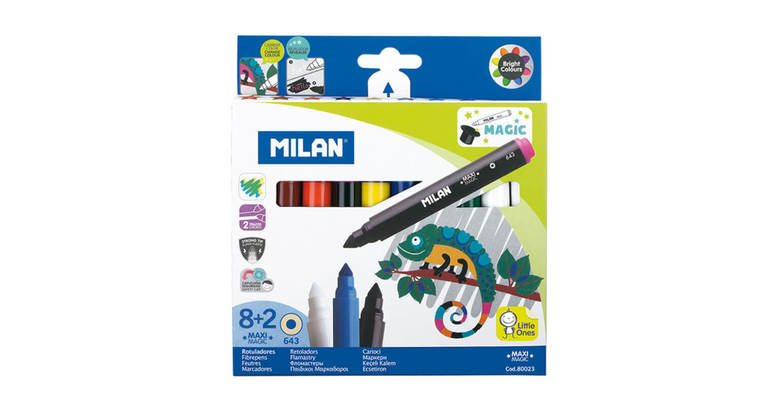 Markers 8 colors+2 magic Milan Maxi Magic ⋆ MASTERHAUS