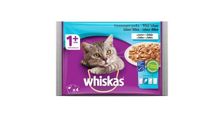 Cat whisk Whiskas Pouch, 4 x 100 grams ⋆ MASTERHAUS