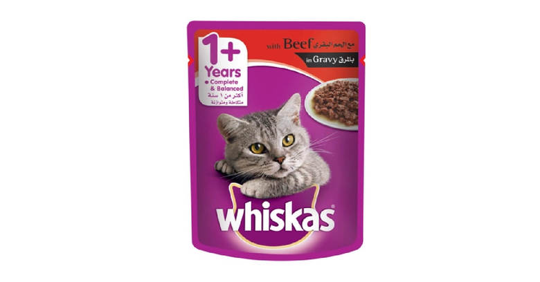 Food Whiskas Pouch 85g beef in gravy sauce 10492 WHISKAS ⋆ MASTERHAUS