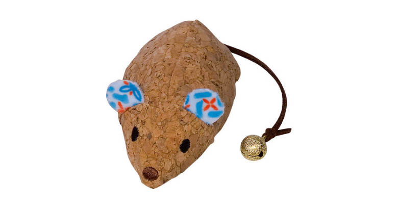 Cat toy cork mouse with bell 19cm 80282 ⋆ MASTERHAUS