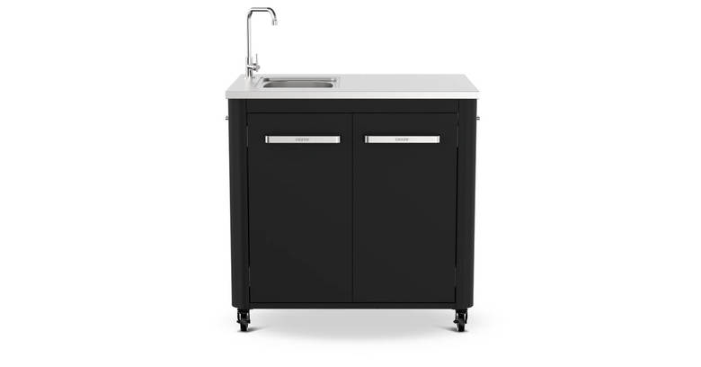 Outdoor kitchen module with sink and mixer, 2 doors - 93.5x67x90cm ...
