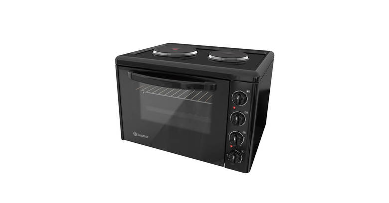Малка готварска печка 203VFEN, 2 чугунени плочи, фурна 38л, с 2 тави, ELDOM ⋆ MASTERHAUS