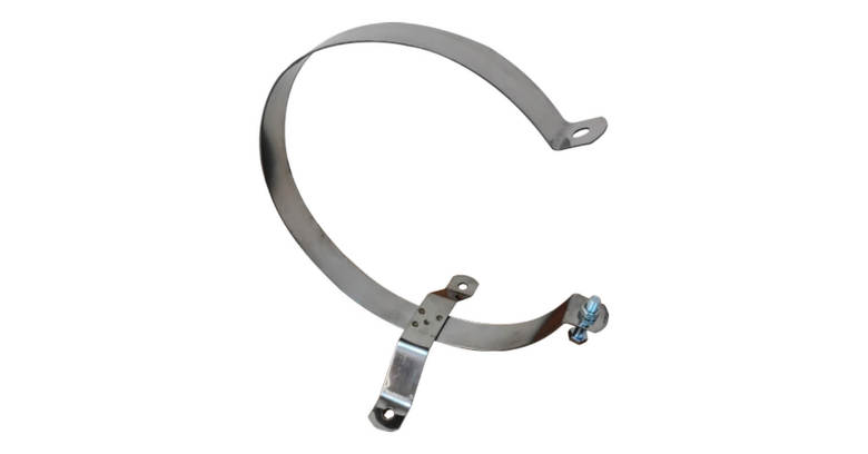 Simple clamp for flue f130 mm stainless steel ⋆ MASTERHAUS