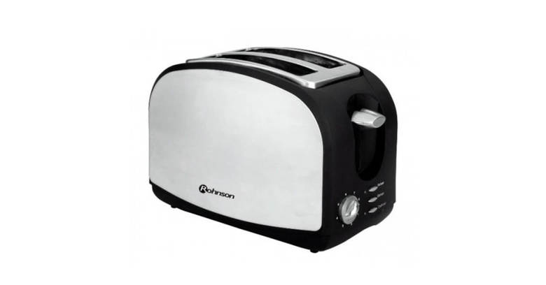 Toaster R 207, for 2 slices, 900W, inox/black, ROHNSON ⋆ MASTERHAUS