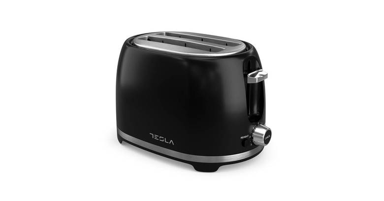Toaster for 2 slices TS200BX, 850W, STOP button, reheat, TESLA ⋆ MASTERHAUS