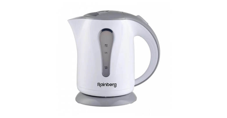 Электрочайник для воды RB-915, 1100Вт, 1,0л, ПВХ, RAINBERG ⋆ MASTERHAUS
