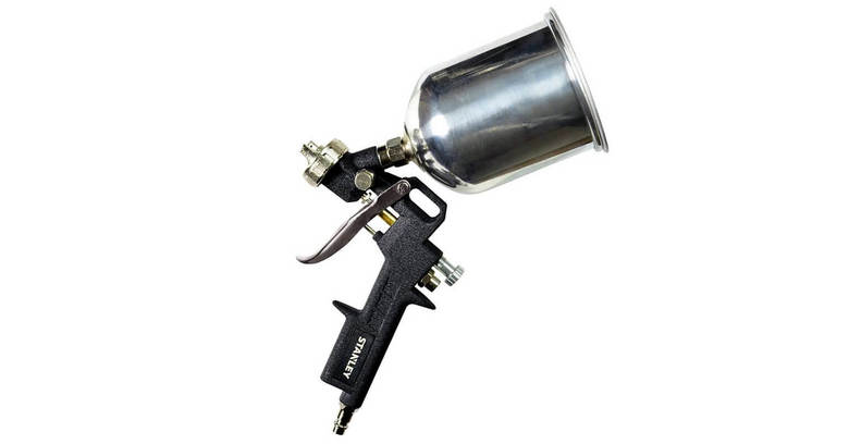 Paint spray gun pneumatic 1.5mm nozzle, 500ml tank, metal cistern ...