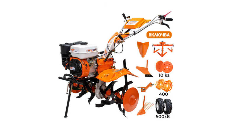 Мотофреза безремъчна 731ACC1 - 8.5к.с., 210см3, 830мм, 2+1ск./плуг ...