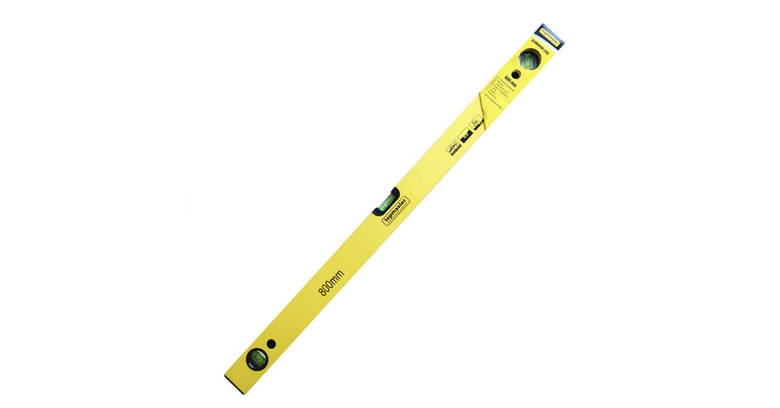 Aluminum level with three levels 800 mm, yellow ⋆ MASTERHAUS