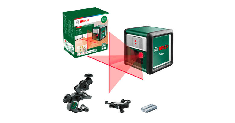 Laser level cross lines 10 m., ±0.8 mm/m Quigo III BOSCH ⋆ MASTERHAUS