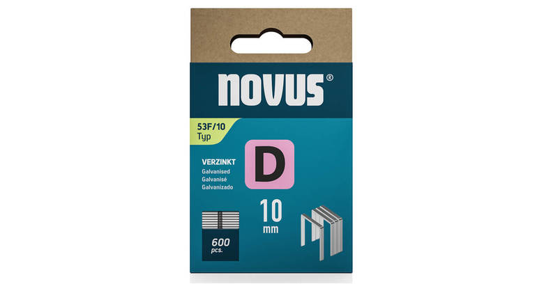 Скоби за такер 10мм 600бр. тип D 53F NOVUS ⋆ MASTERHAUS
