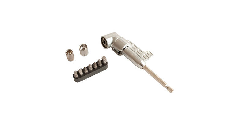 Angle tip for screwdriver complete with 10 bits ⋆ MASTERHAUS