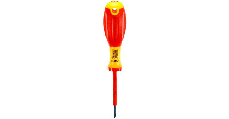 Insulated screwdriver VDE 1000V, cross PH0 x 60 mm, two-component ...