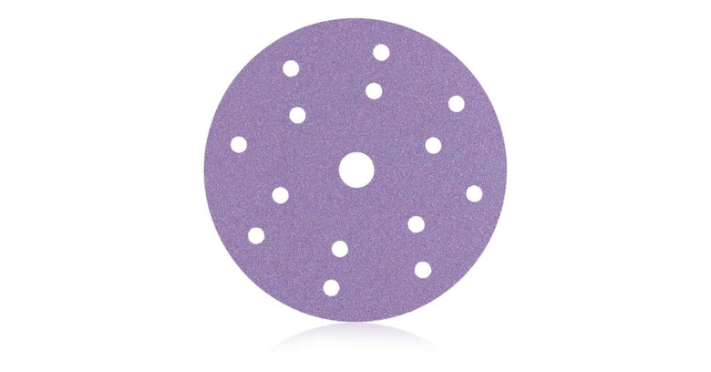 Velcro sandpaper purple ceramic P150 Ø150mm 15 holes 08435 SMIRDEX ⋆ ...