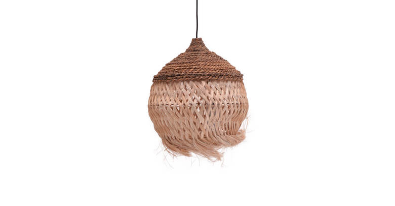 Pendant lamp 1xE27 abaca natural color 55x70cm Fiorine ⋆ MASTERHAUS