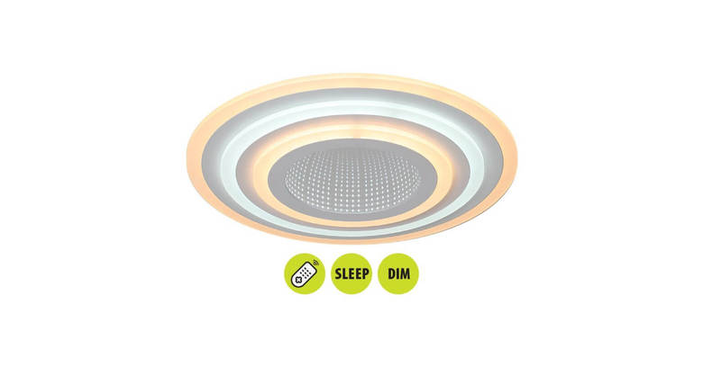 LED Плафон с дистанционно управление ф500мм 75W 4725lm 3000К-4000К-6400К IP20 SATURN LED VIVALUX ...