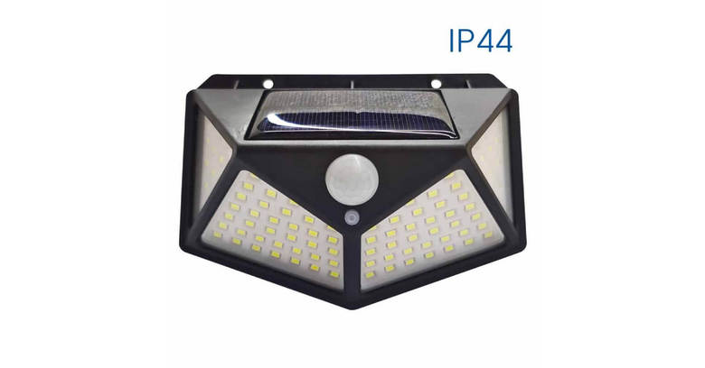 Соларен аплик 0.7W 150lm 4000K IP54, Vast Solar LED черен със сензор VIVALUX ⋆ MASTERHAUS