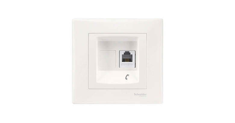 Telephone socket SEDNA RJ11 cream SCHNEIDER ⋆ MASTERHAUS
