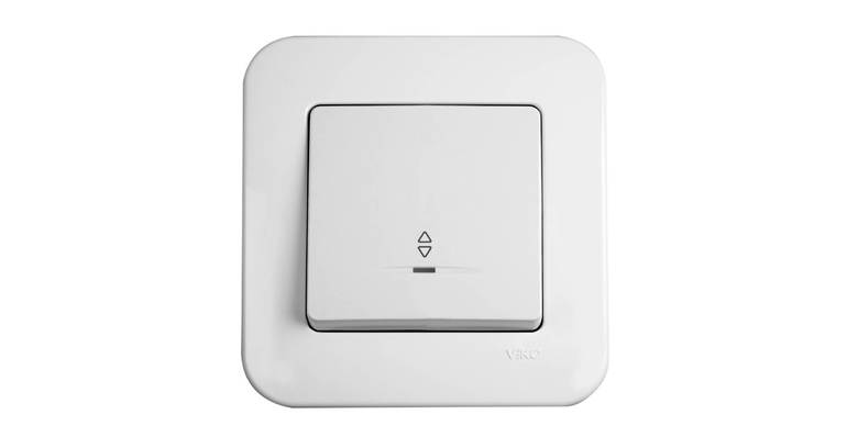 Deviator electric switch illuminated Rollina cx.6 SI white ⋆ MASTERHAUS