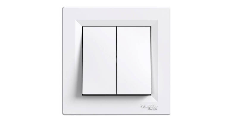 Deviator switch double cx.6 white Asfora ⋆ MASTERHAUS