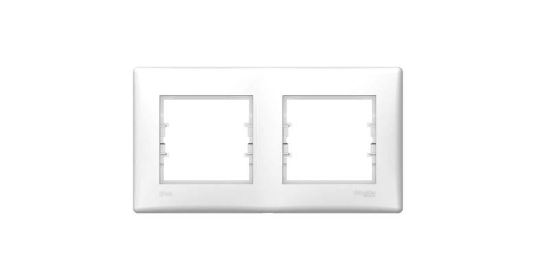 Double frame for switches and sockets IP44 white SEDNA ⋆ MASTERHAUS