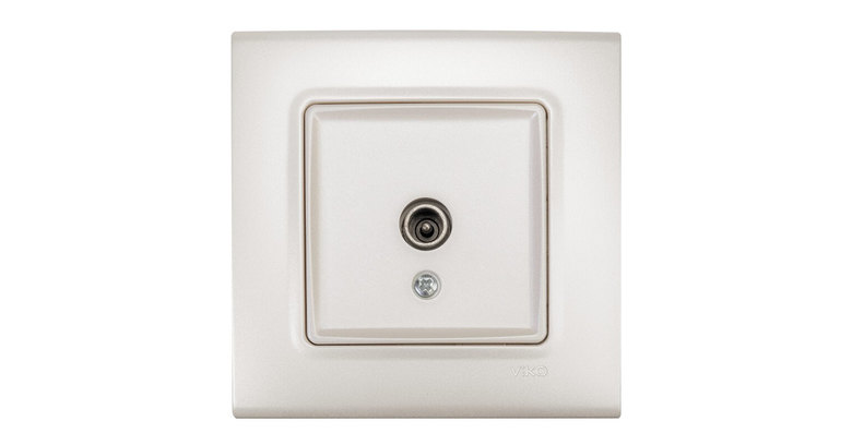 ТV розетка 12dB единична Linnera Life перла ⋆ MASTERHAUS