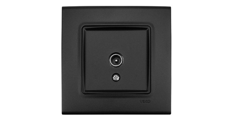 ТV розетка 12dB единична Linnera Life черна ⋆ MASTERHAUS